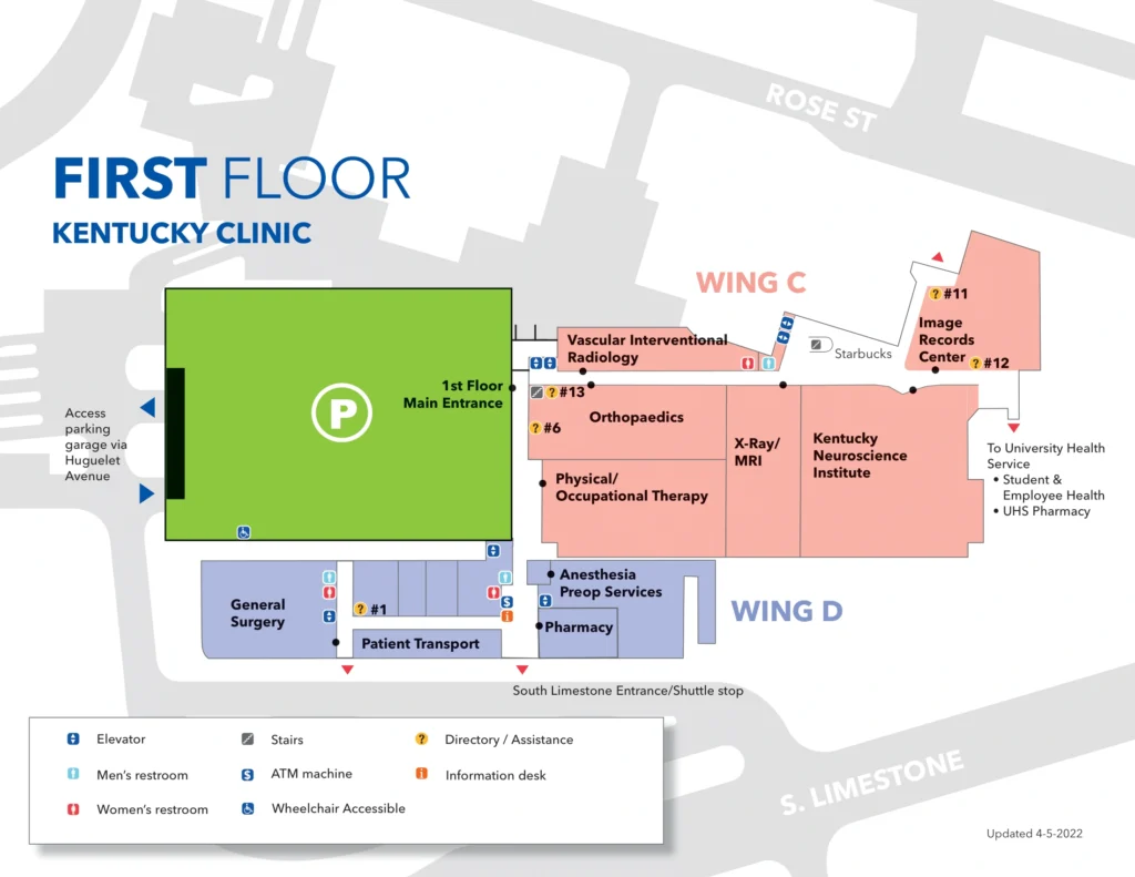 University of Kentucky (UK) HealthCare Hospital Map (2023 - 2022) - All ...
