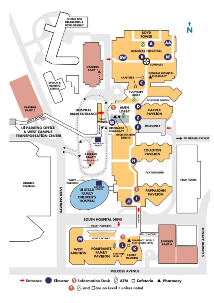 University of Iowa Hospital Map (2024) - All Maps