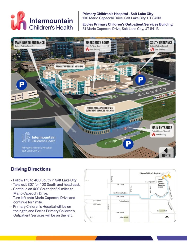 Utah Primary Children's Hospital Map (2024) - All Maps