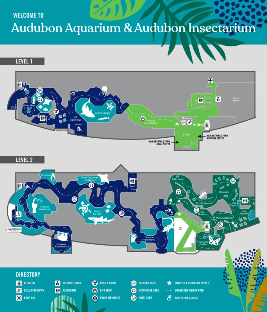 Audubon Aquarium Map (2024 - 2022) - All Maps