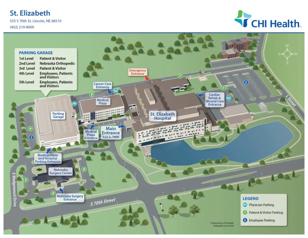 CHI Health St. Elizabeth Hospital Map (2024) - All Maps