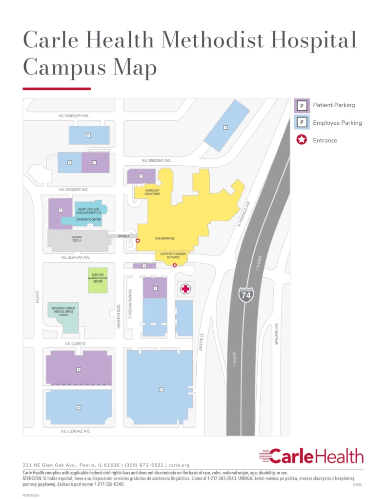 Carle Health Methodist Hospital Map (2023) - All Maps