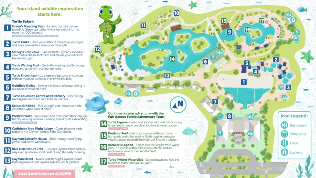Cayman Turtle Centre Map (2023 - 2021) - All Maps