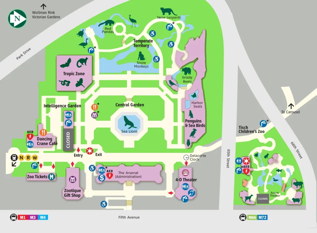 Central Park Zoo Map (2024 - 2019) - All Maps