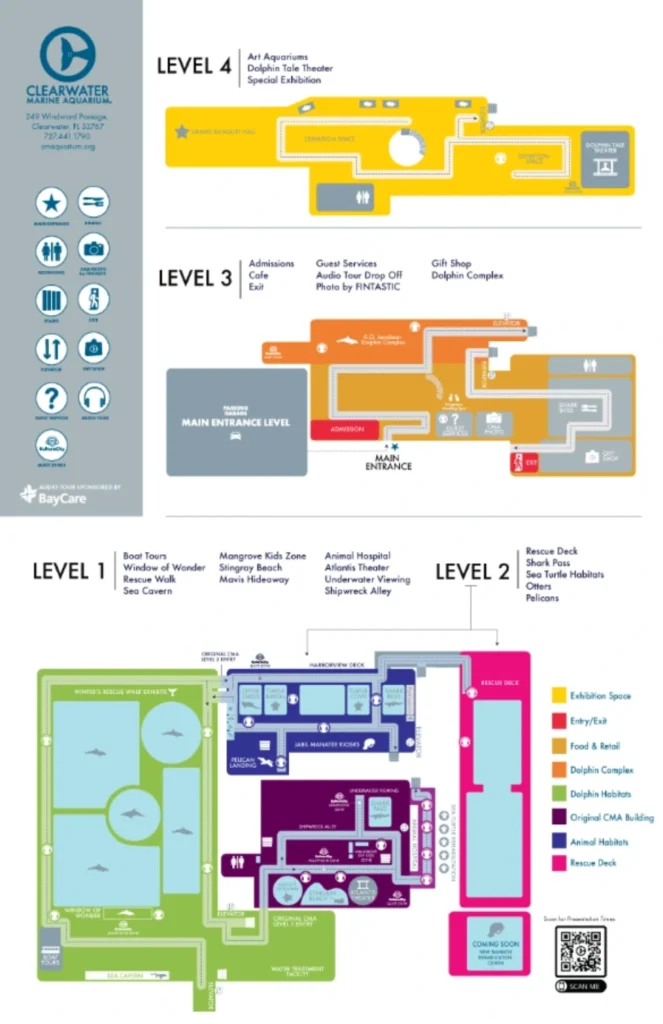 Clearwater Marine Aquarium Map (2023 - 2021) - All Maps