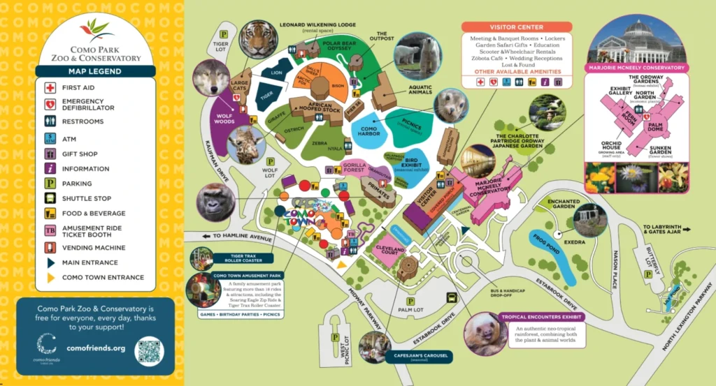 Como Park Zoo and Conservatory Map (2024 - 2022) - All Maps
