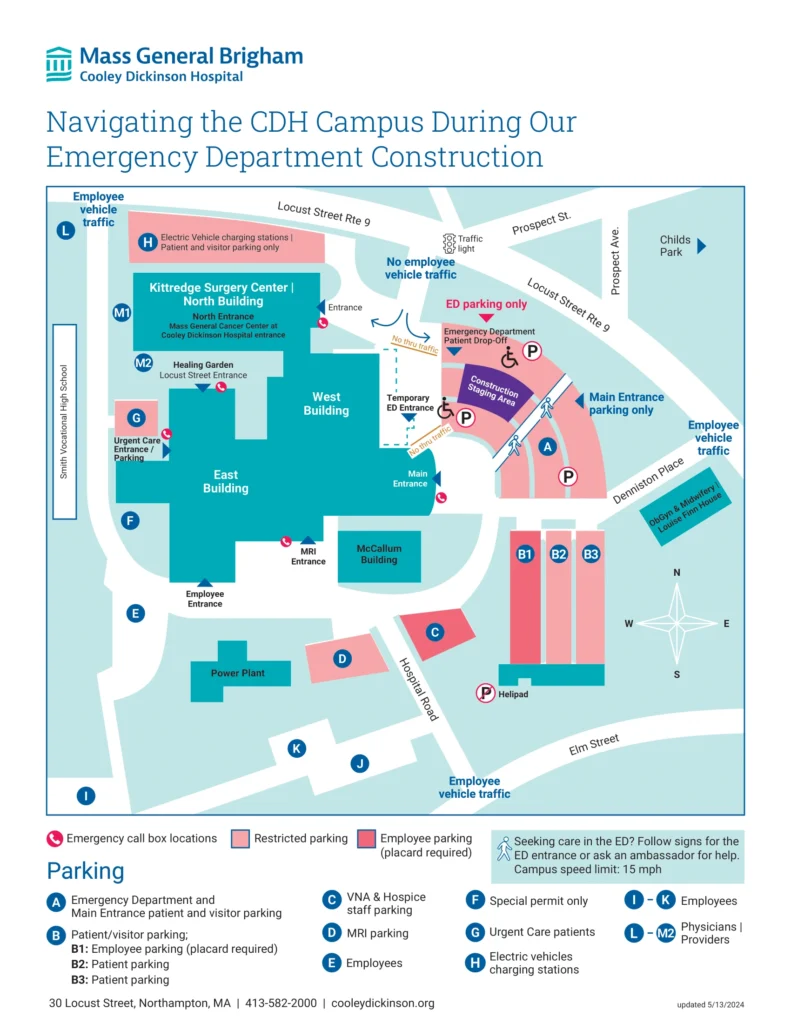 Cooley Dickinson Hospital Map (2024-2009) - All Maps