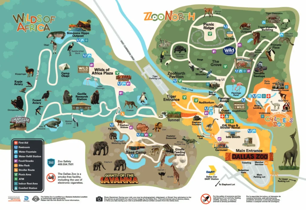 Dallas Zoo Map (2025 - 2023) - All Maps