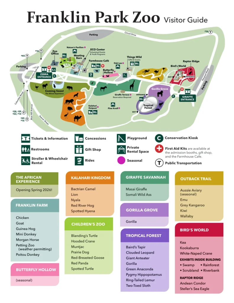 Franklin Zoo Map (2025 - 2023) - All Maps