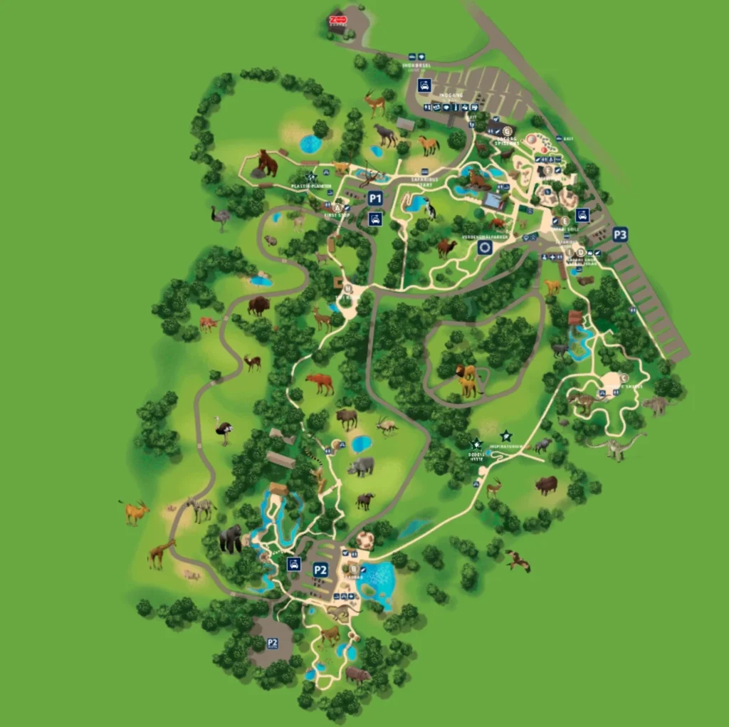Givskud Zoo Zootopia Map (2024 - 2020) - All Maps