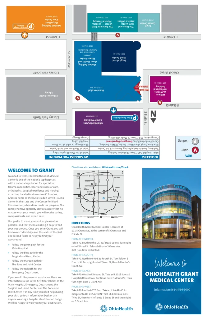 Grant Medical Center Hospital Map (2025) - All Maps