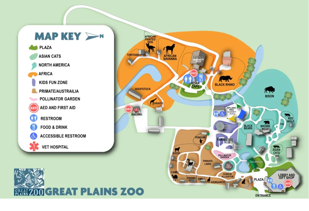 Great Plains Zoo and Delbridge Museum Map (2025 - 2022) - All Maps