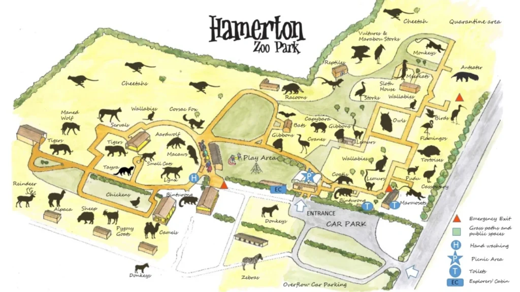 Hamerton Zoo Park Map (2024 - 2014) - All Maps