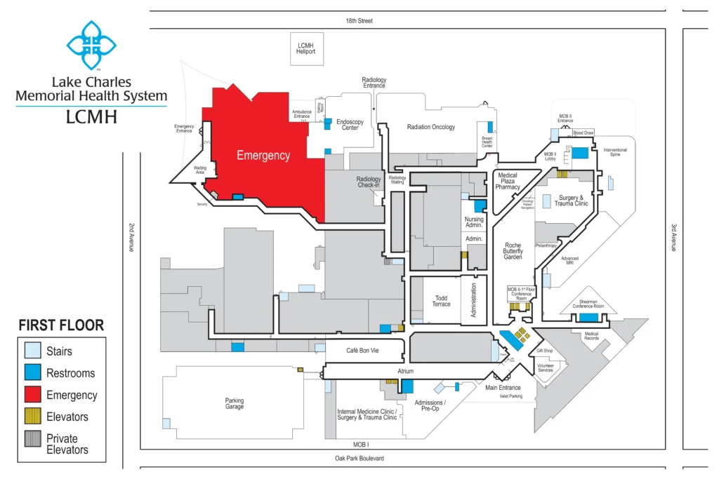 Lake Charles Memorial Health Hospital Map - All Maps