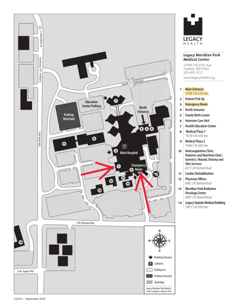 Legacy Meridian Park Medical Center Hospital Map (2018) - All Maps