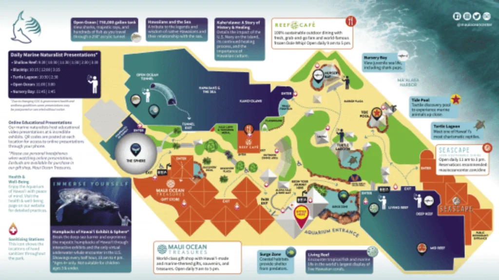 Maui Ocean Center Map (2023 - 2021) - All Maps