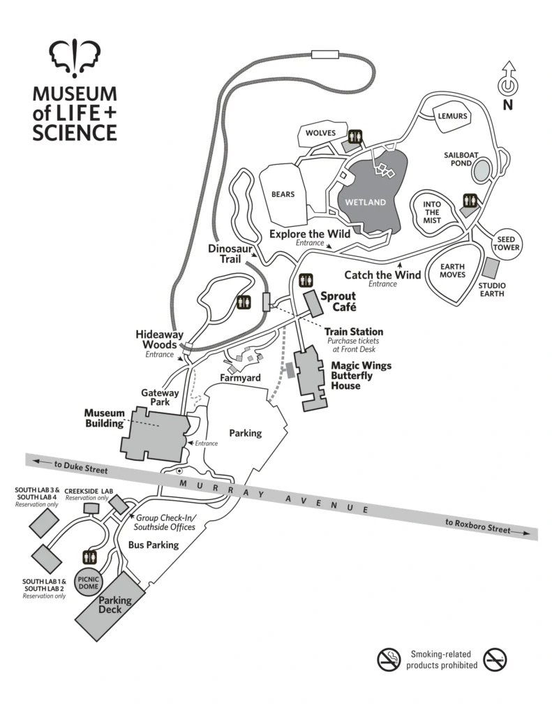 Museum of Life and Science Map (2024-2020) - All Maps