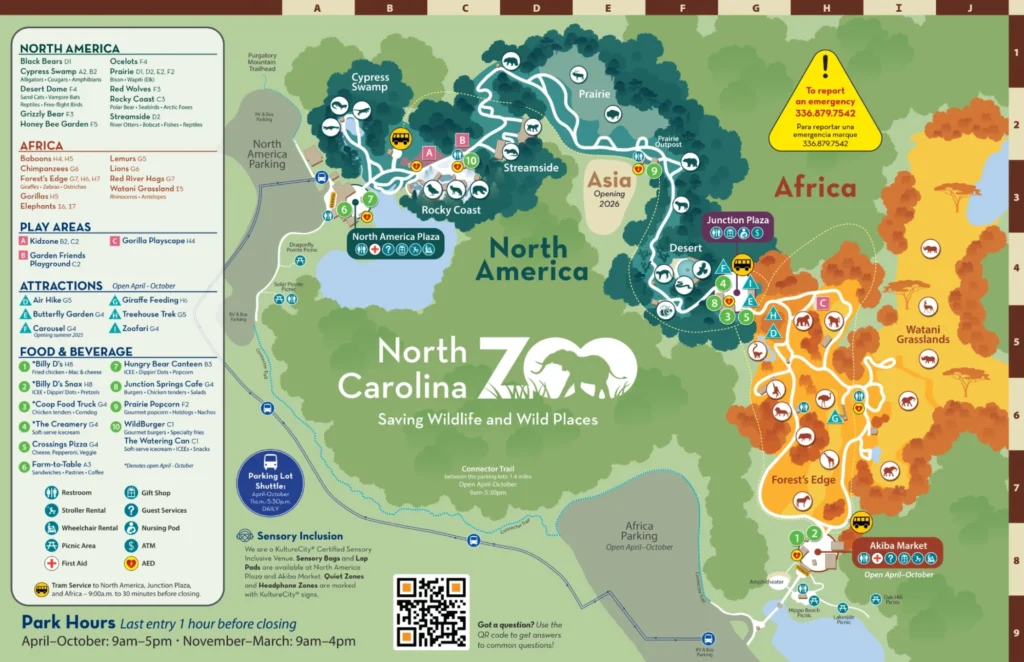 North Carolina Zoo Map (2025 - 2023) - All Maps