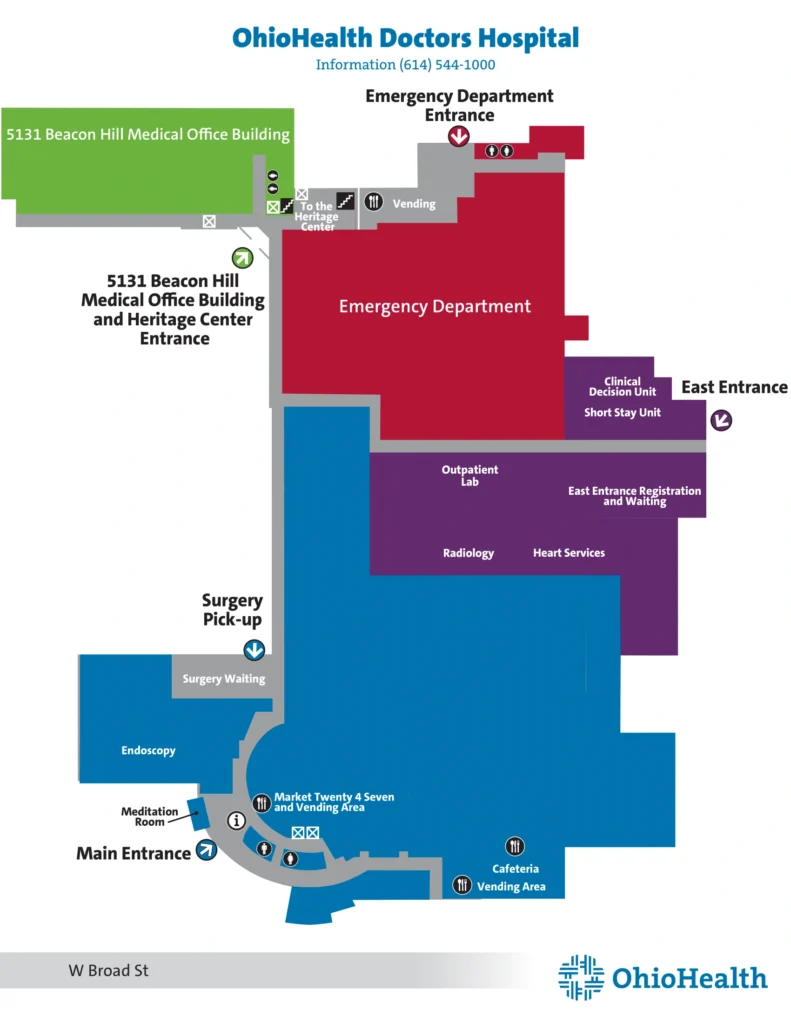 OhioHealth Doctors Hospital Map (2024-2019) - All Maps
