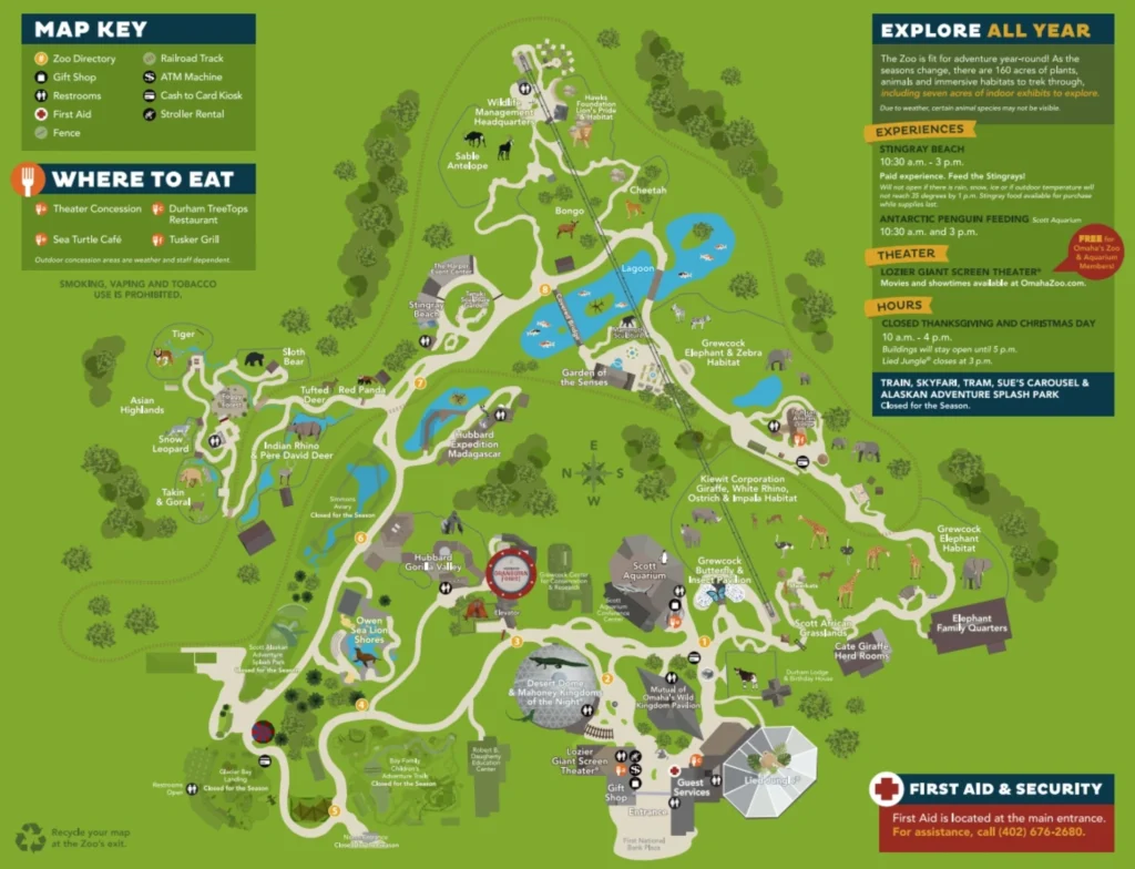 Omaha's Henry Doorly Zoo and Aquarium Map (2025 - 2023) - All Maps