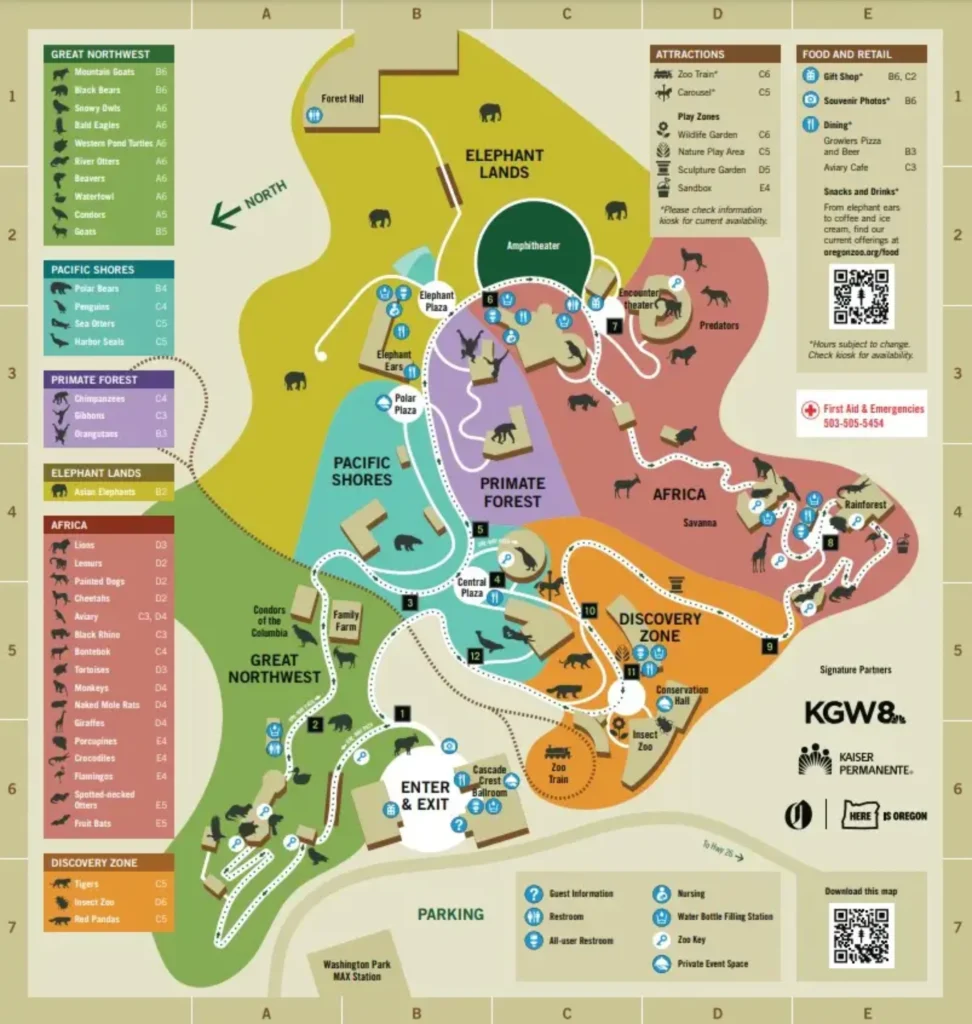 Oregon zoo Map (2025 - 2023) - All Maps