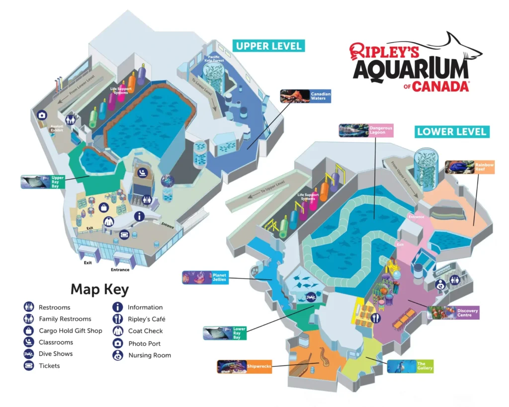 Ripley’s Aquarium of Canada Map (2023 - 2022) - All Maps