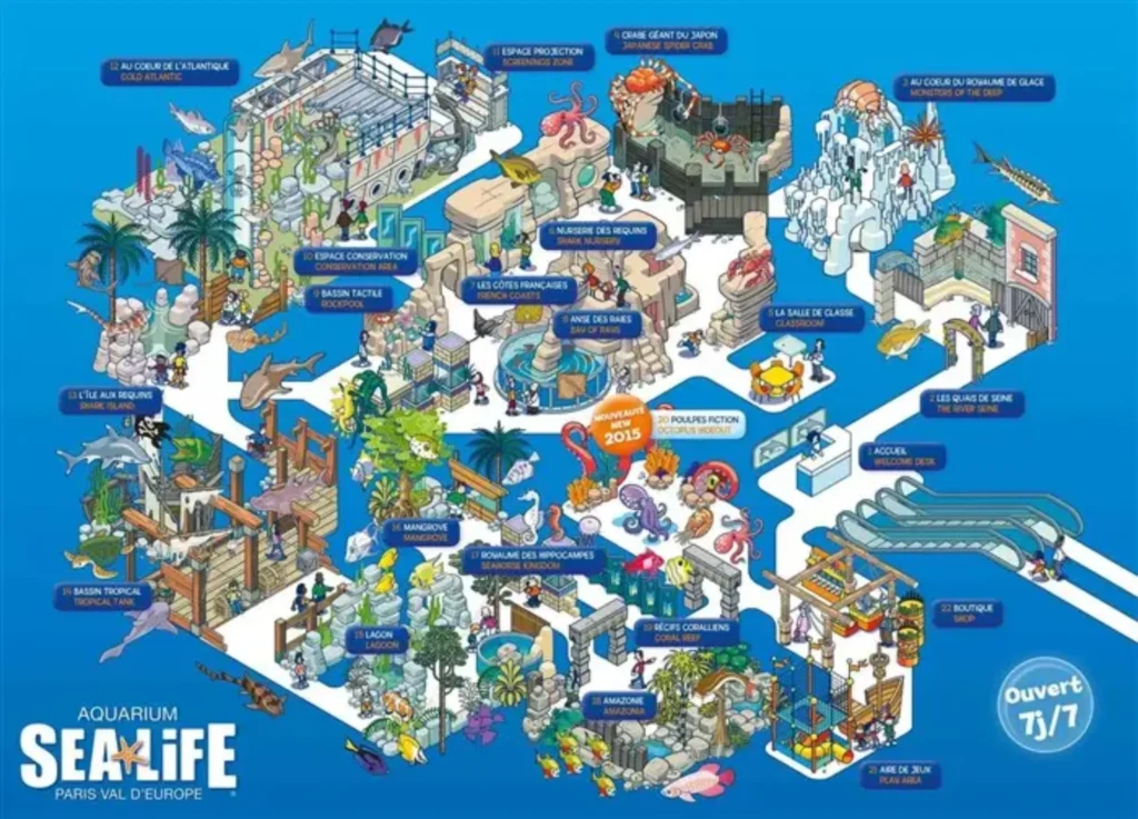 SEA LIFE Val d’Europe Map (2023 - 2021) - All Maps