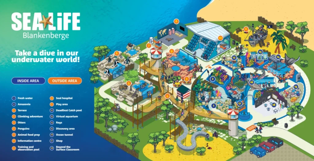 Sea Life Blankenberge Map (2024) - All Maps