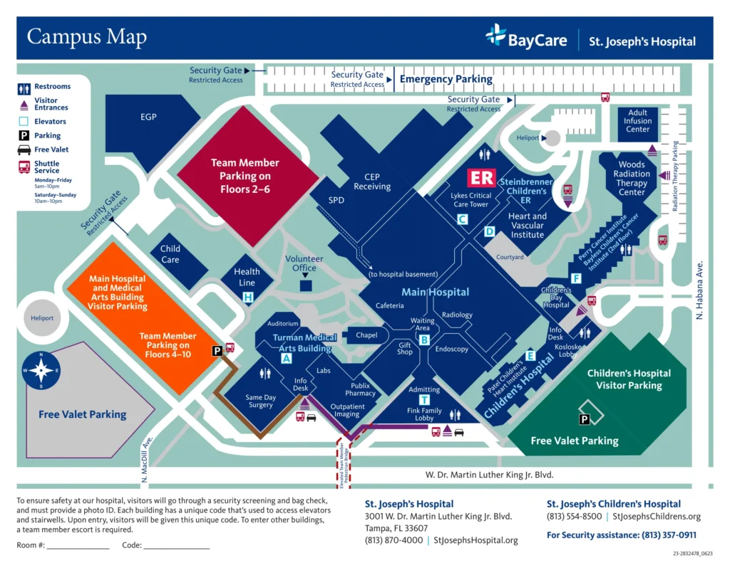 St. Joseph Hospital Tampa Map (2024 - 2009) - All Maps