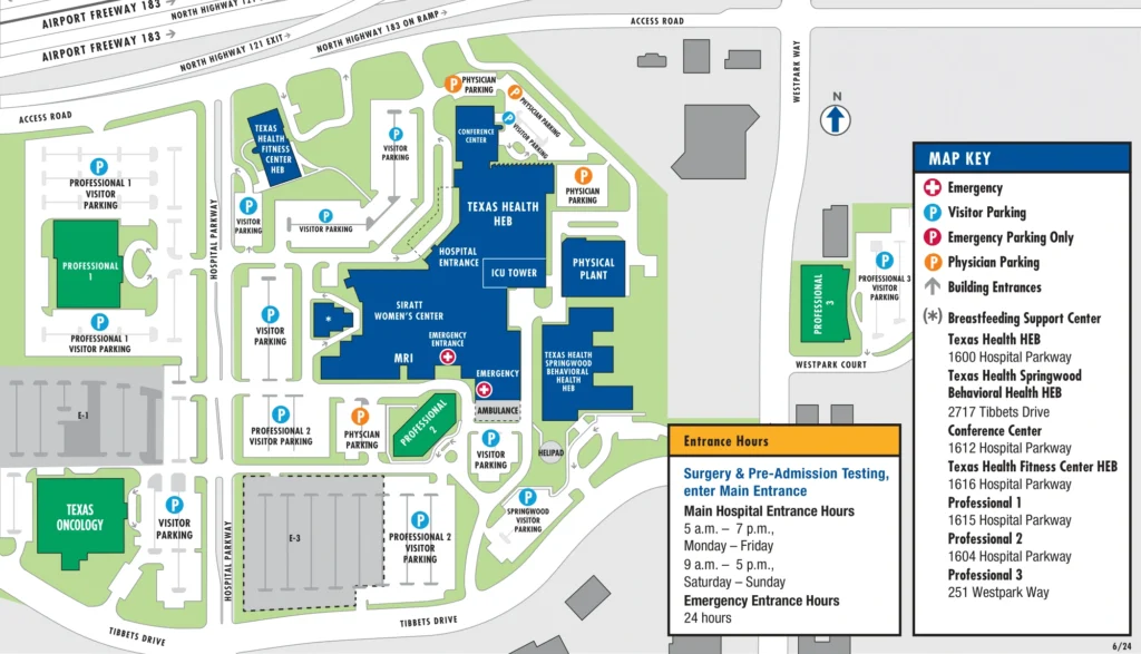 Texas Health HEB Hospital Map (2024) - All Maps