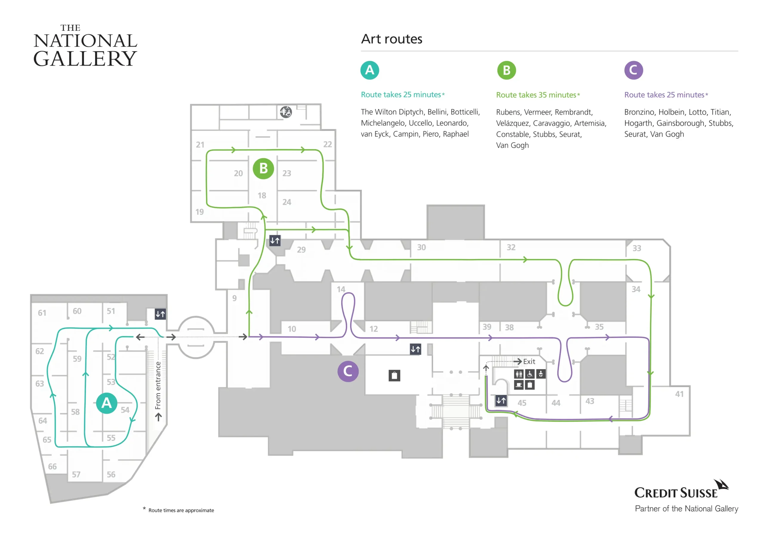 The National Gallery Museum Map (2024-2021) - All Maps