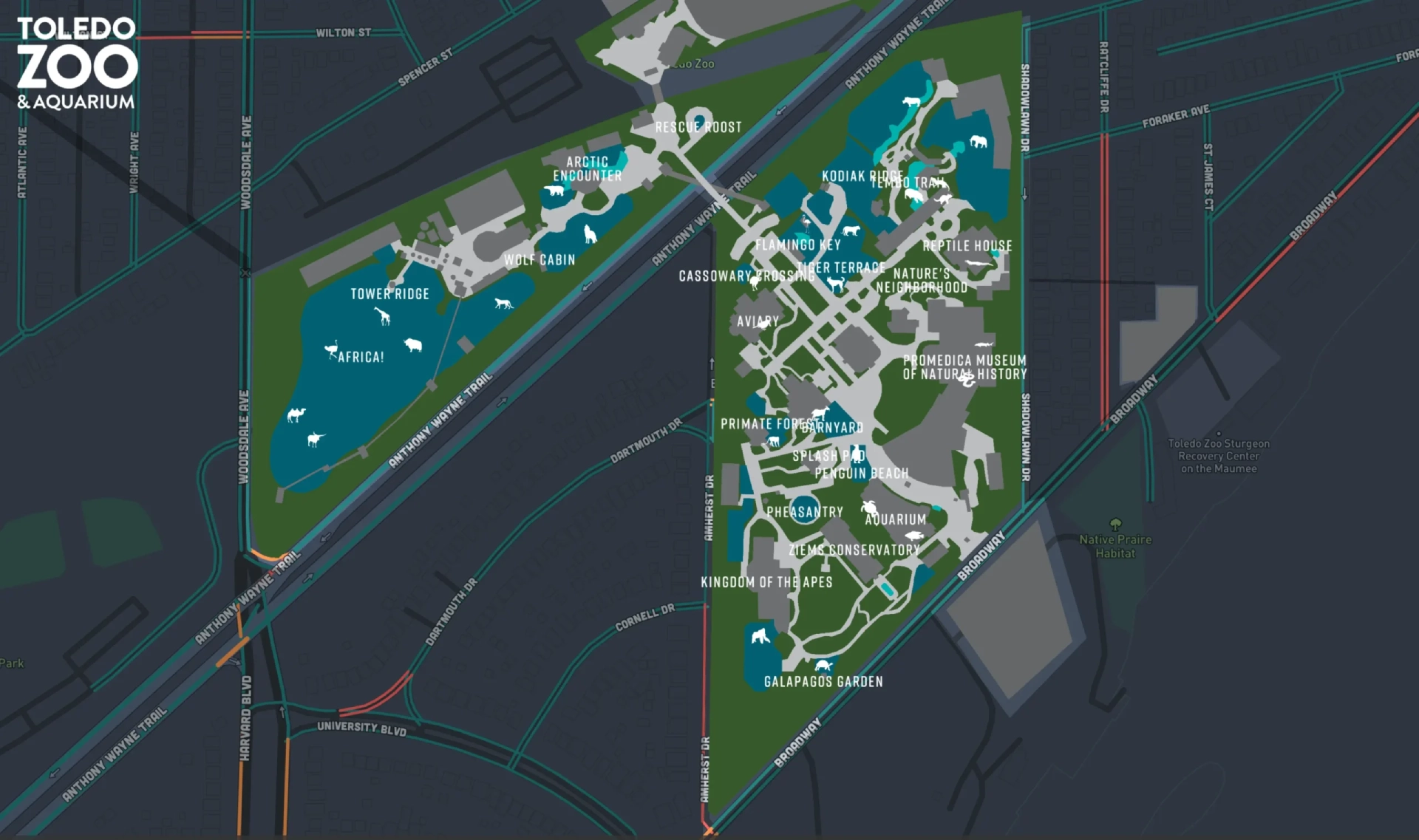 Toledo Zoo Map (2025 - 2015) - All Maps