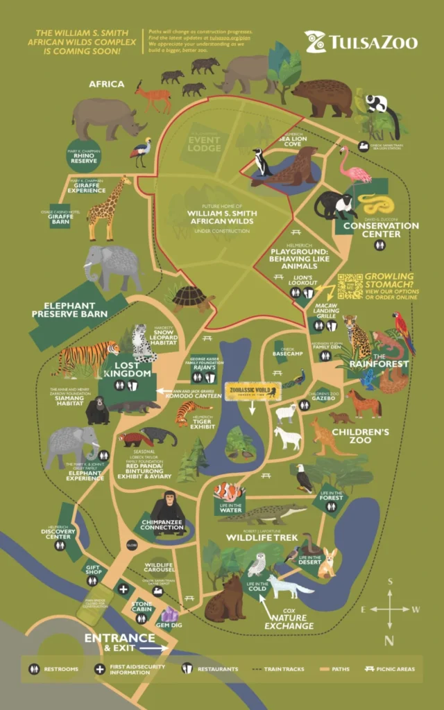 Tulsa Zoo Map (2025 - 2021) - All Maps