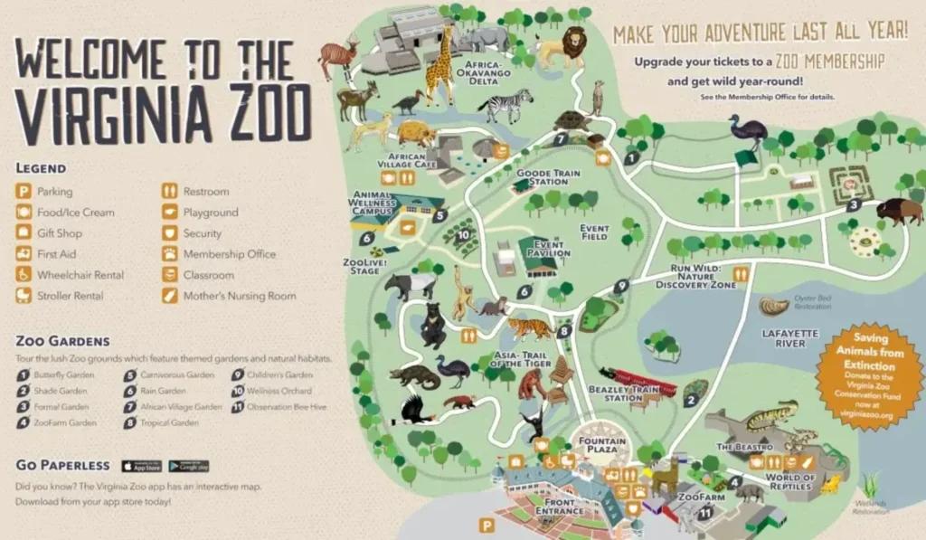 Virginia Zoo Map (2025 - 2022) - All Maps