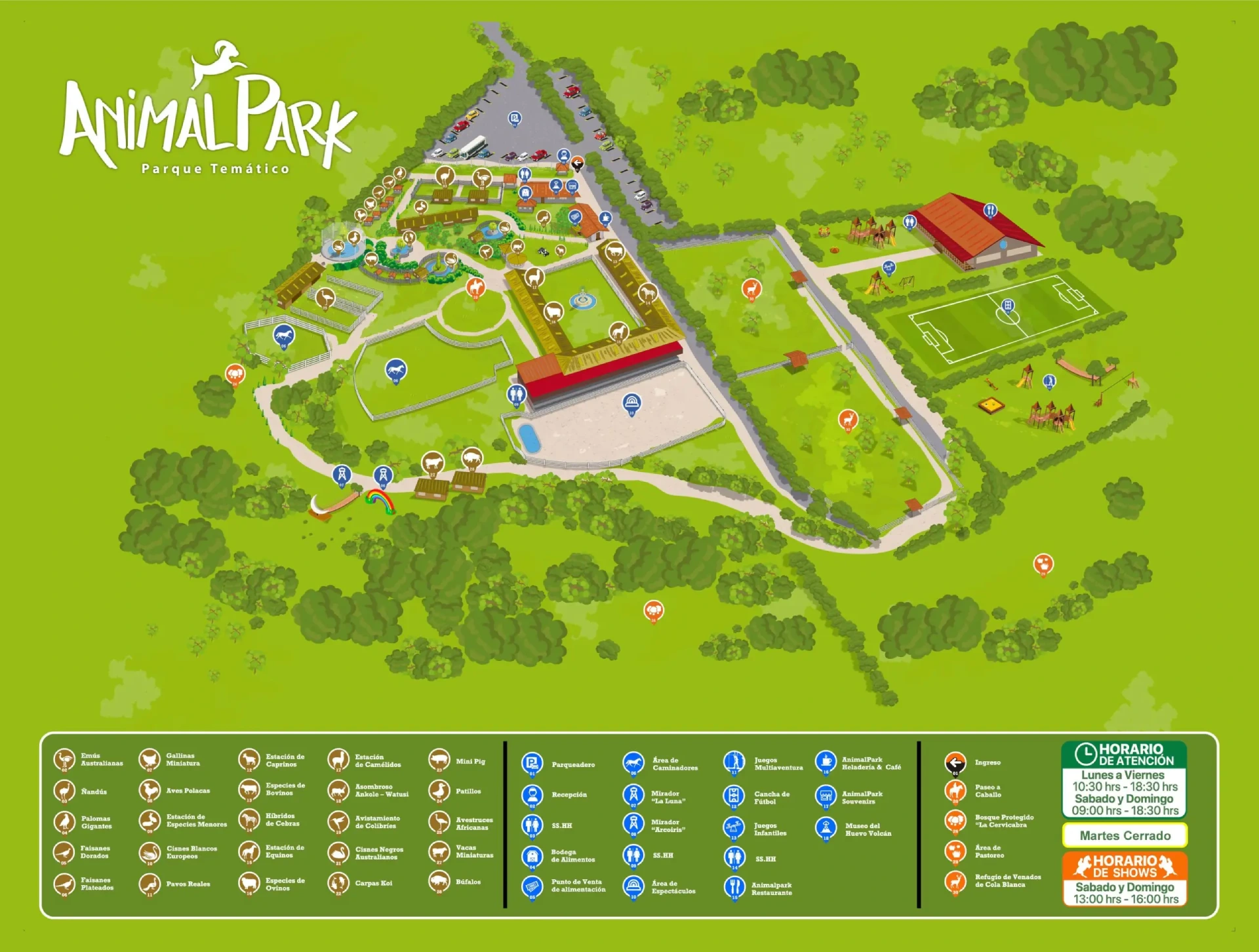 Animal Parque Temático Map (2023) - All Maps