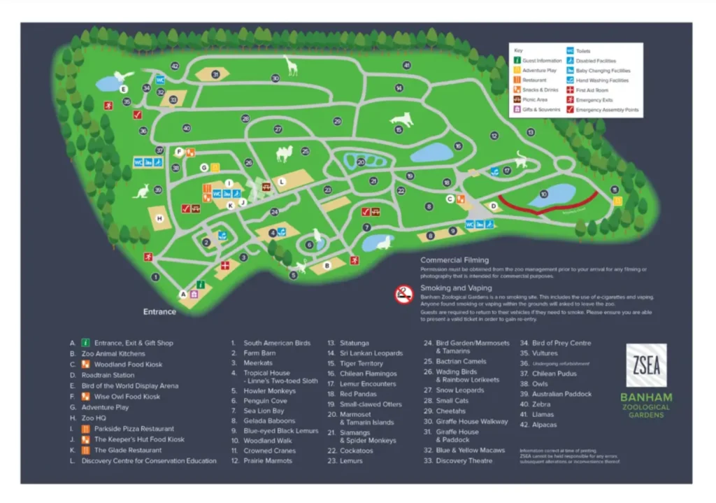 Banham Zoo Map (2023) - All Maps
