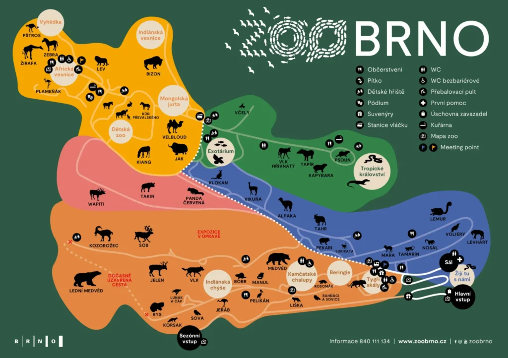 Brno Zoo Map (2023 - 2022) - All Maps