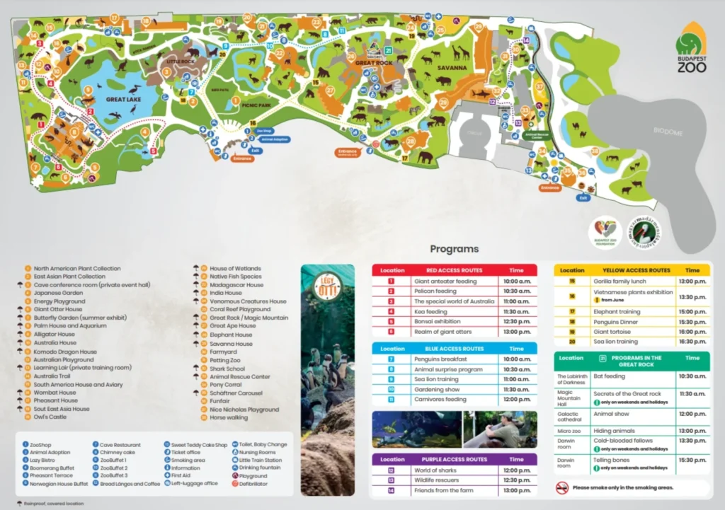 Budapest Zoo and Botanical Garden Map (2024 - 2020) - All Maps