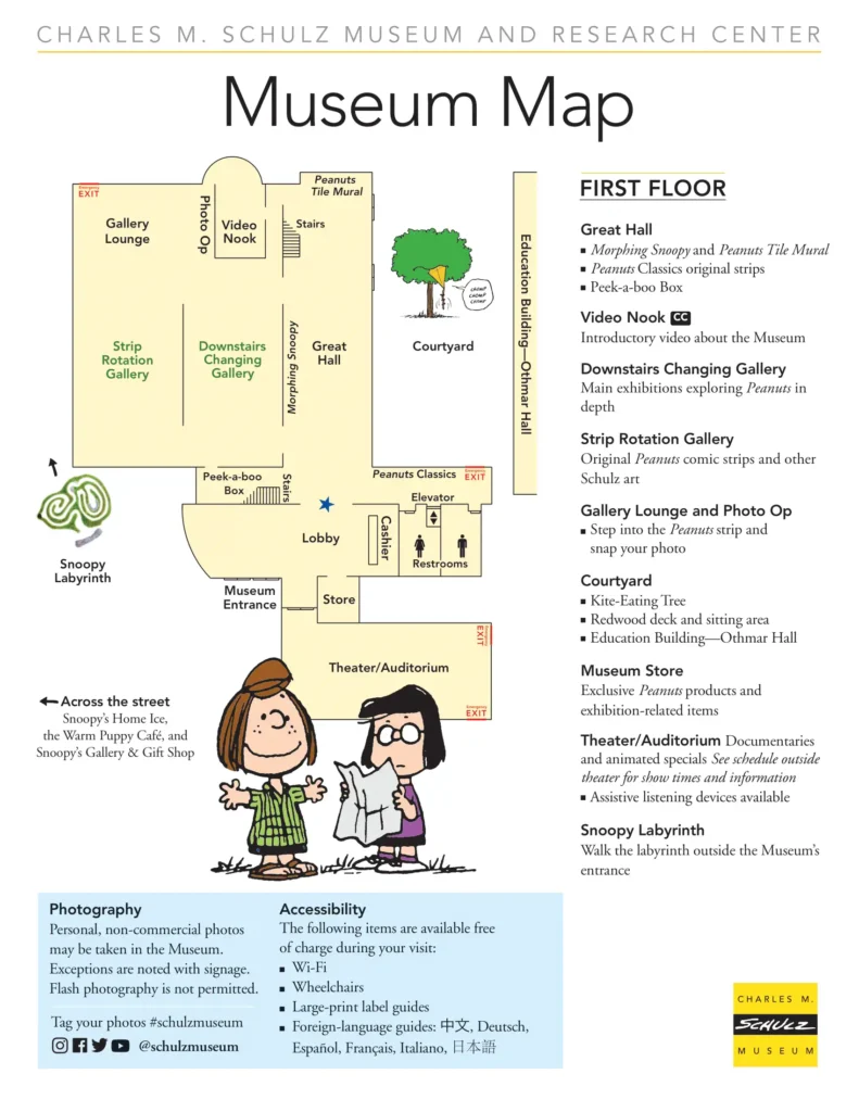 Charles M Schulz Museum and Research Center Map (2022 - 2020) - All Maps