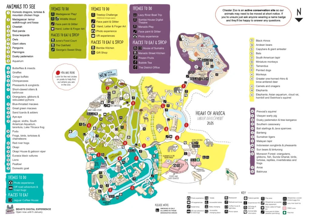 Chester Zoo Map (2024 - 2022) - All Maps