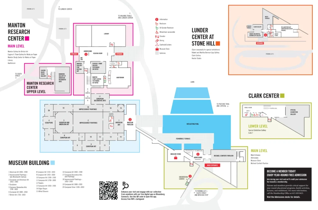 Clark Art Institute Museum Map (2024) - All Maps