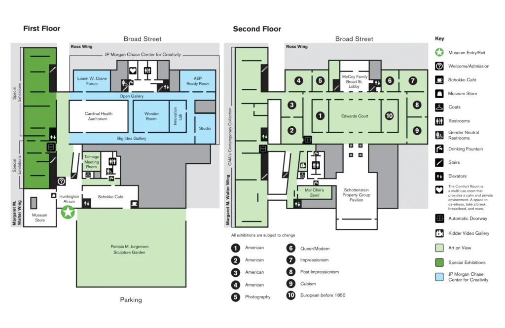 Columbus Museum of Art Map (2024 - 2022) - All Maps