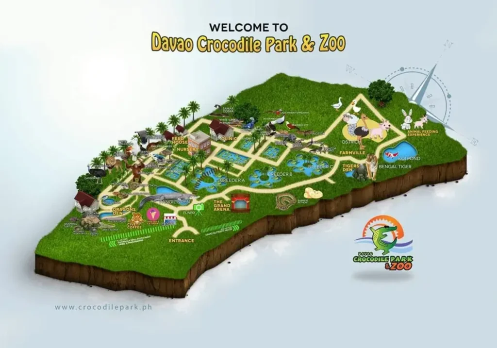 Davao Riverfront Crocodile Park and Zoo Map (2023) - All Maps