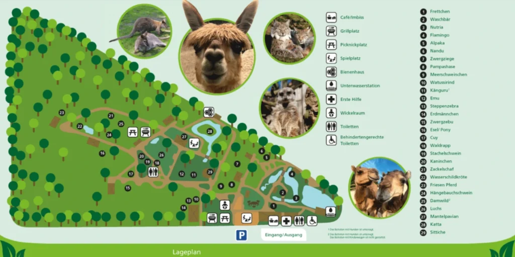 Essehof Zoo Map (2024 - 2021) - All Maps