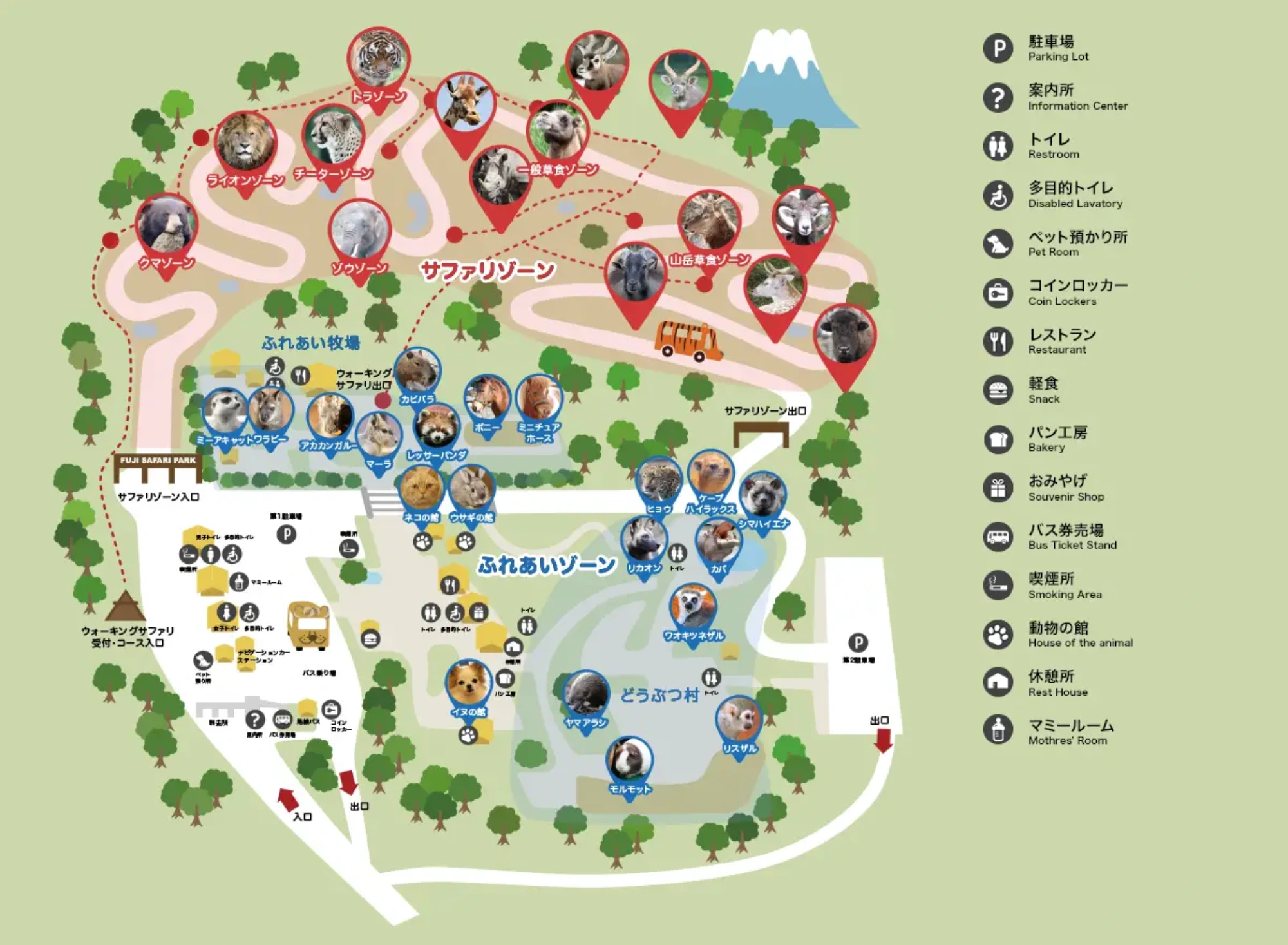 Fuji Safari Park Map (2024 - 2022) - All Maps