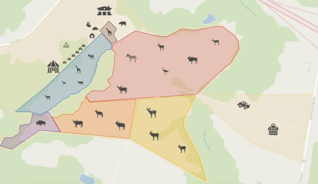 Georgia Safari Conservation Park Map (2024 - 2023) - All Maps