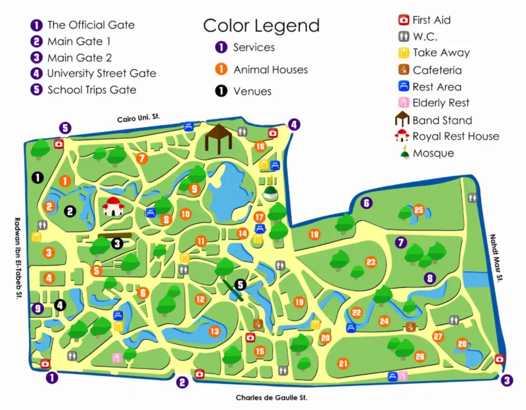 Giza Zoo Map (2023) - All Maps