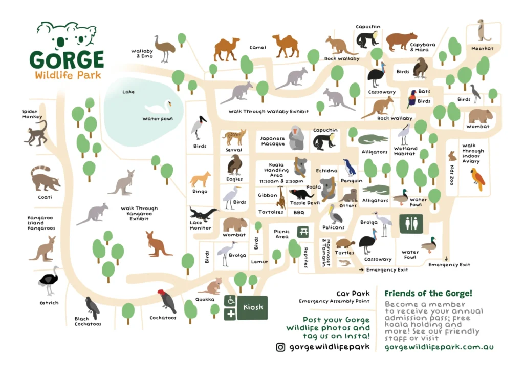 Gorge Wildlife Park Map (2023 - 2021) - All Maps