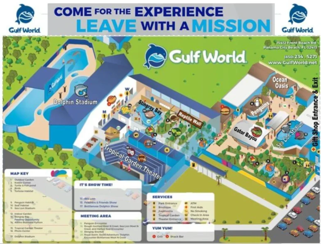 Gulf World Marine Park Map (2023 - 2022) - All Maps