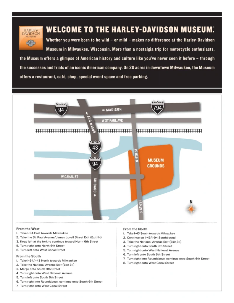 Harley Davidson Museum Map (2020 - 2017) - All Maps